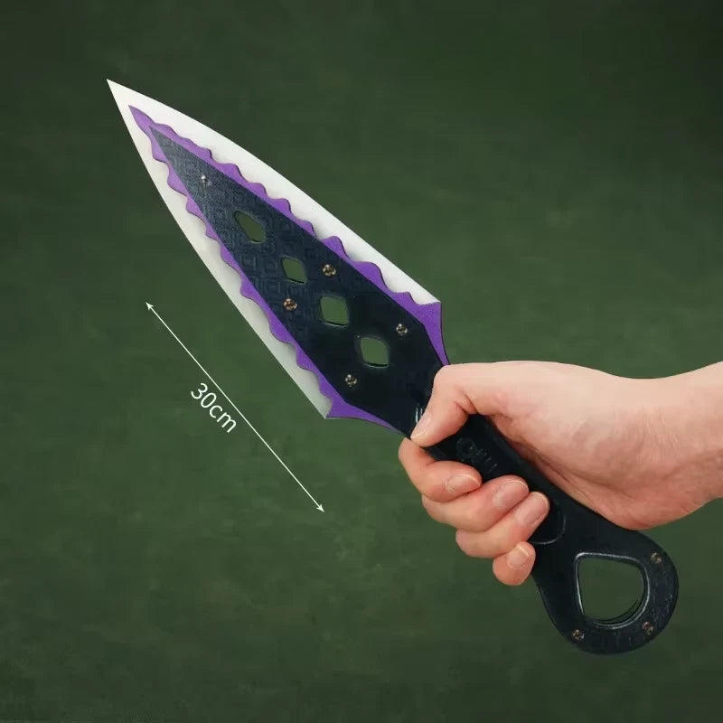 30cm Devil's Kunai - Purple Edge Dagger– PARACOSMIC